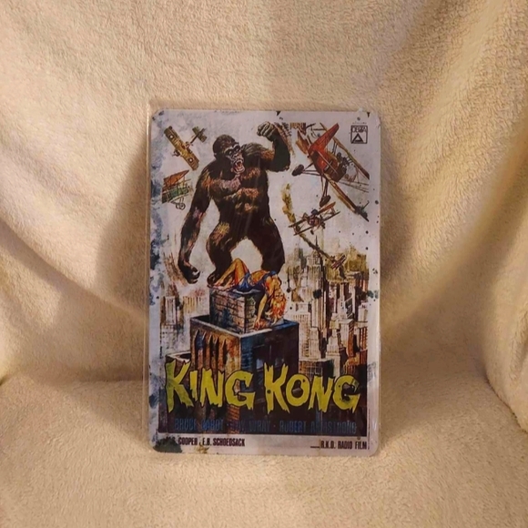Hand Crafted | Wall Decor | Vintage King Kong Tin Sign | Poshmark